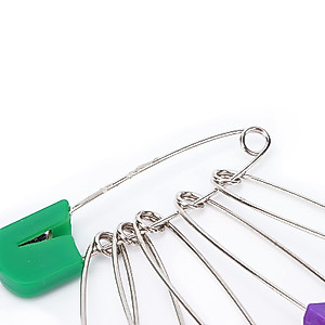 Diaper Pins Baby Safety Pins, Large Colored Safety Pins, Stainless Steel Safety Locking Baby Cloth Diaper Nappy Pins (#3)