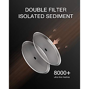 BAYKA French Press Coffee Tea Maker, 304 Stainless Steel Coffee Press, Heat Resistant Thickened Borosilicate Glass, 21 Ounce, Copper