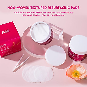 ANAI RUI Glycolic Acid Peel Pads 35% AHA Resurfacing Facial Pads with Vitamins B5, Witch Hazel, Calendula, Facial Exfoliating Pads, Acid Peel for Face Dark Spots and Reduces Fine Lines 80 Pads