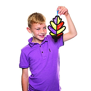 Baker Ross AW854 Leaf Stained Glass Ornament Kits - Pack Of 6, Fall And Winter Arts And Crafts, Kids Fall Craft Kits