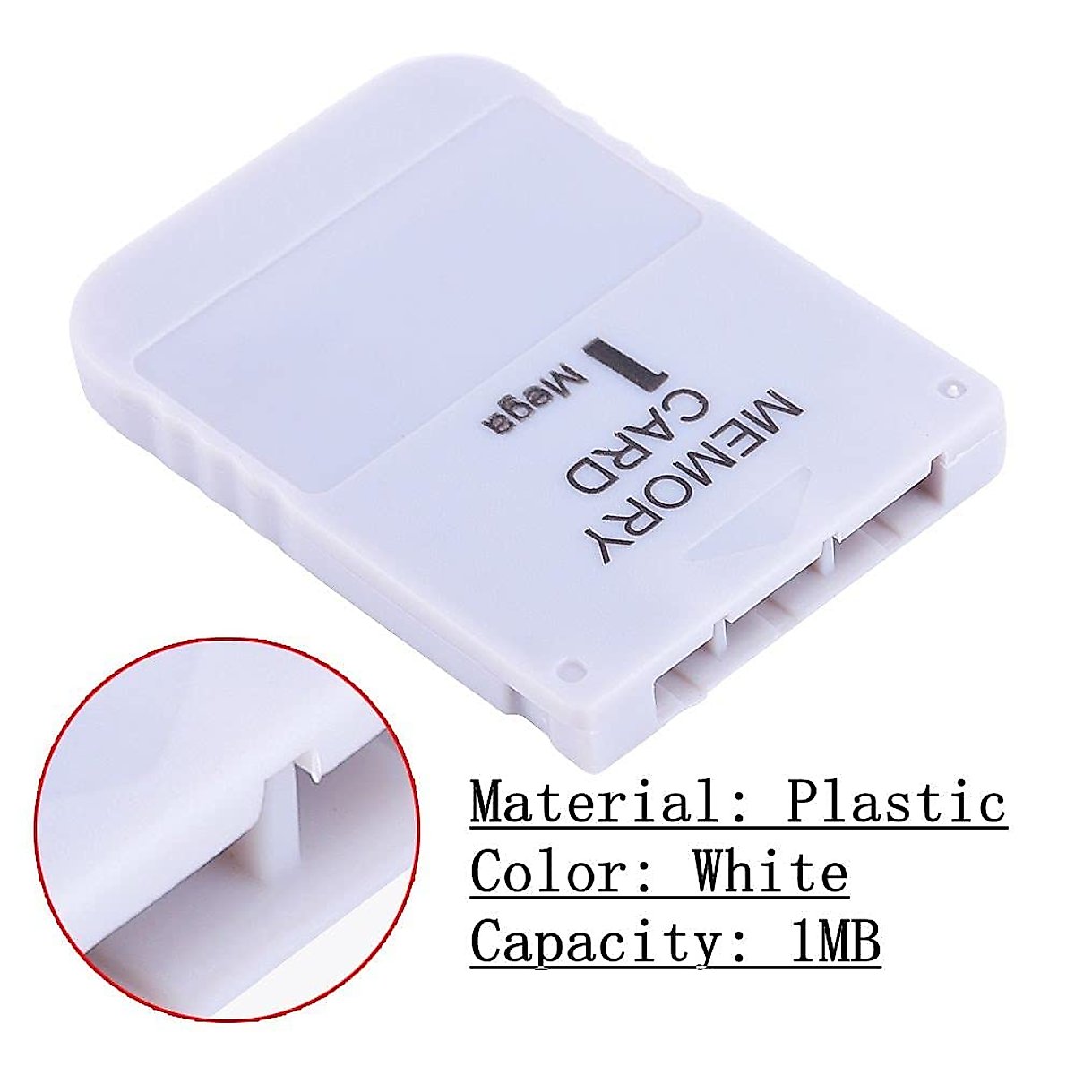 Memory Card Portable 1MB Memory Card Stick for Sony PS1 Compatible with Any One Games White [video game] [video game]