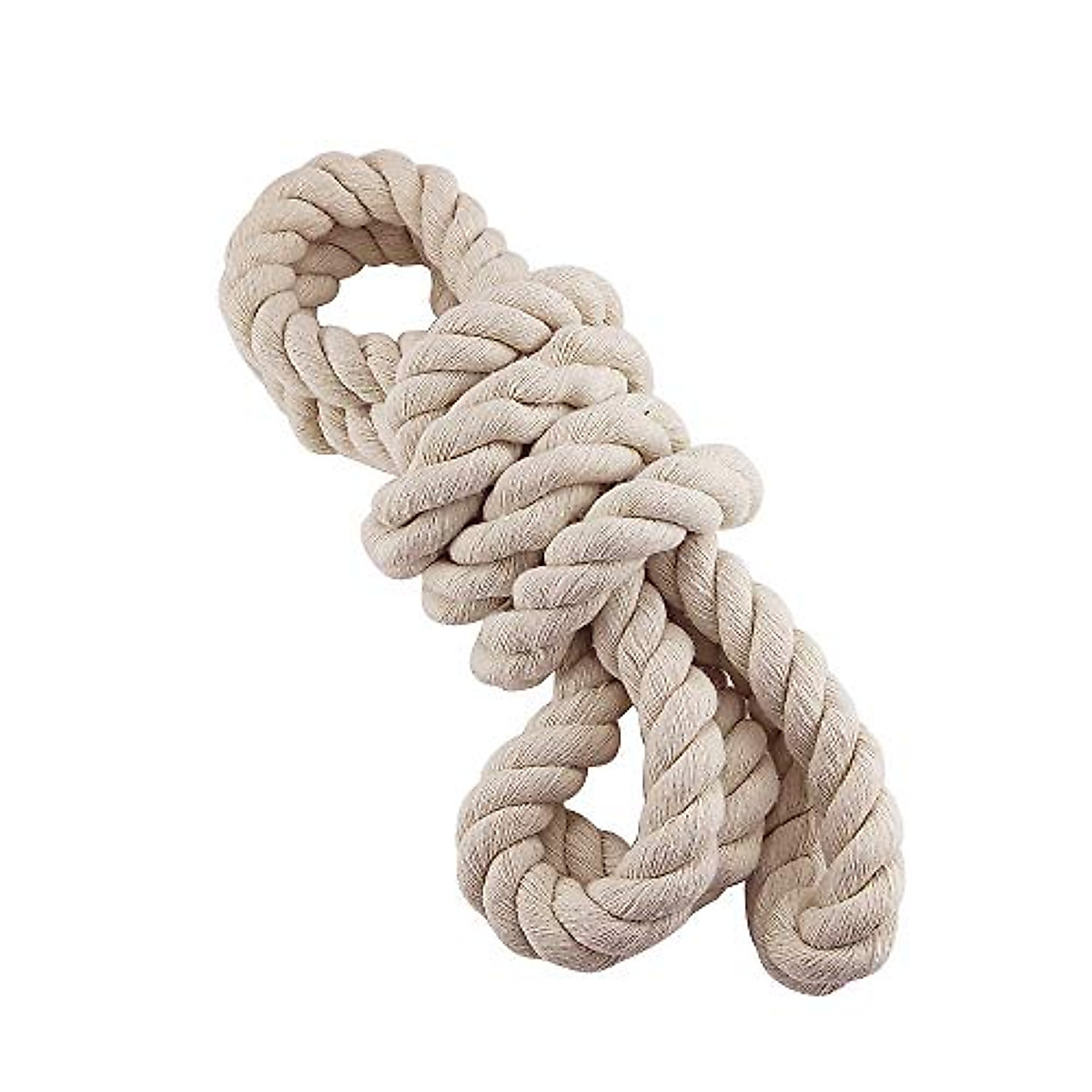 Faxco 10ft Natural Twisted Cotton Rope Strong Triple-Strand Rope for Sports, Crafts, Indoor Outdoor Use Tug of War Rope