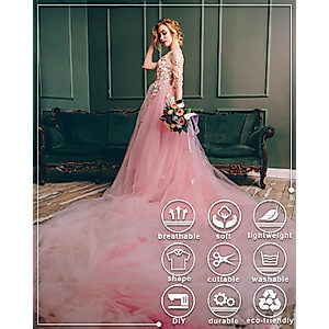 Tulle Fabric Roll, 54 Inch by 40 Yards Sheer Fabric Netting Matte Mesh Bolt for DIY Wedding Decorations, Gift Wrapping, Baby Shower, Tutu Skirt, Halloween Crafts, Christmas Party Supplies (Black)