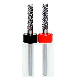 End Mill Sets, Tungsten Steel CNC Router Burrs End Milling Engraving Bits Drilling Hole Tool for PCB Circuit Board, Plastic, Fiber, Wood, Copper 0.5~3.175mm Set of 12