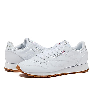 Reebok Unisex Classic Leather Sneaker, FTWR White/Pure Grey 3 Rubber Gum-03, 13 US Men