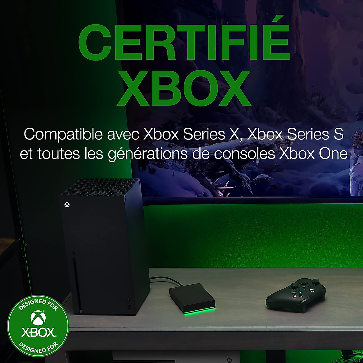 Seagate Game Drive for Xbox, 4 TB, External HDD, for Xbox One, 2 Years Rescue Services (STKX4000400)