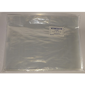 1000-9 x 12" Poly Clear Plastic T-Shirt/Apparel Bags 1 Mil 2" Back Flap Lock