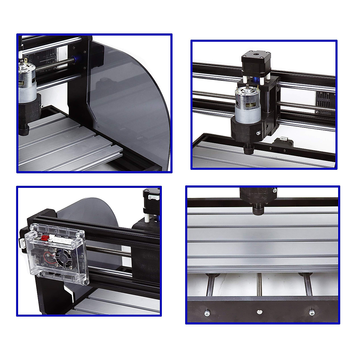 RATTMMOTOR CNC 3018 PRO MAX CNC Router Machine Kit DIY Mini CNC Wood Router Machine 3 Axis GRBL Control Engraver Milling Cutting Machine Working Area 300x180x45mm for Plastic/Wood/Acrylic/PVC/PCB