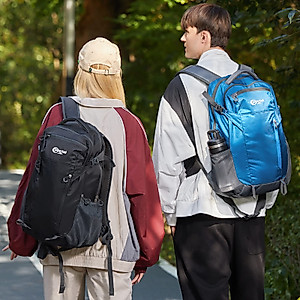 PORTAL 35L Waterproof Hiking Backpack, Lightweight Backpack for Camping Outdoor Sports Travel Daypack Black