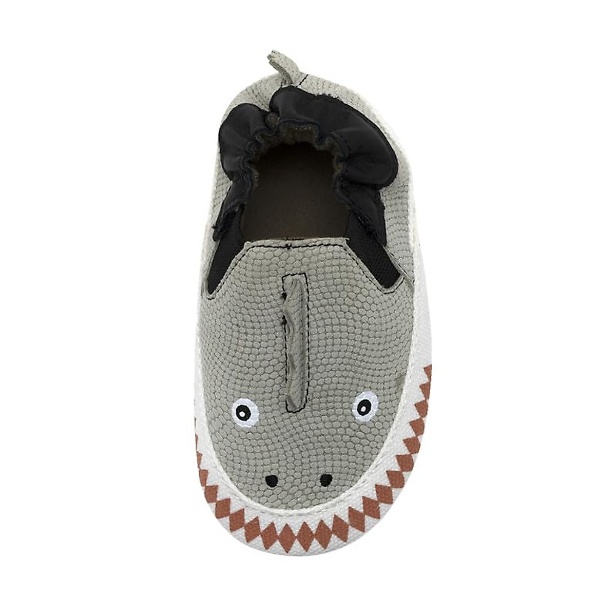 Robeez Dino Dan Flat (Infant), Pale Grey, 6-12 Months M US Infant