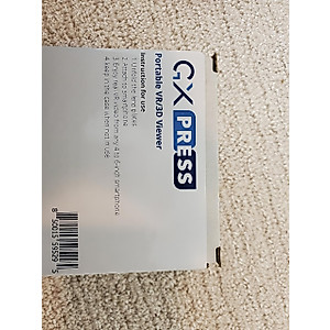 Portable Virtual Reality VR Glasses - Patented Mini Pocket-Sized Headset with Travel Case | Foldable, Portable Head Sets for iPhone & Android, Enjoy 360 VR Videos (White)