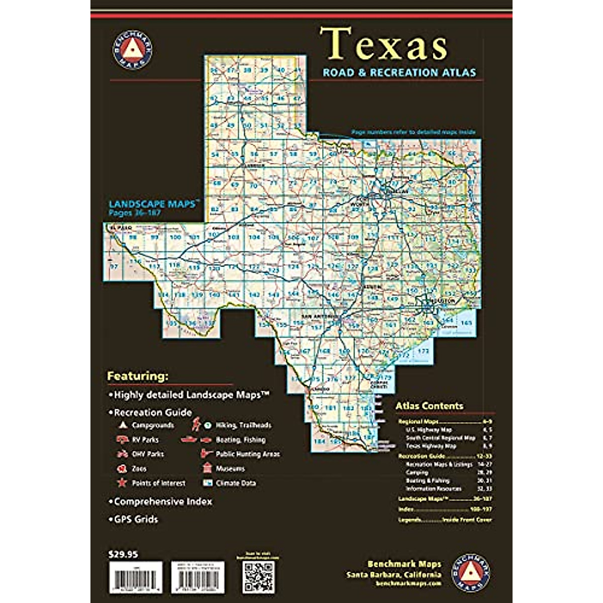 Texas Road & Recreation Atlas - 2nd Edition, 2022 (Benchmark Road & Recreation Atlases)