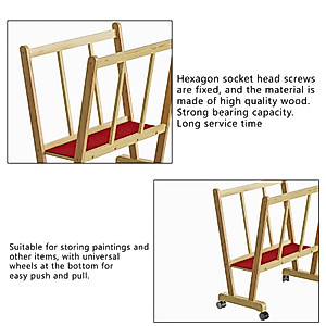 Fumingpal Print Rack with Wheels - 30.5 Inch Print Racks for Art Display, Canvas Rack for Posters, Artwork, Prints, Canvas, Panels, Galleries, Studios & Storage