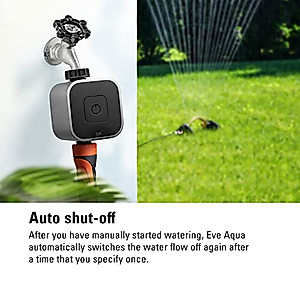 Eve Aqua – Smart water controller for Apple Home app or Siri, irrigate automatically with schedules, easy to use, remote access, no bridge, Bluetooth/Thread, HomeKit