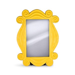 Ukonic Friends TV Show Yellow Peephole Frame Door Mirror | Hanging Mirror For Entryway, Living Room, Bedroom | Authentic Replica Of Friends Door Frame From Monica Geller's Apartment | 15 x 11 Inches