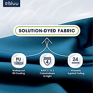 BLUU BANYAN 10 FT Patio Offset Umbrella Outdoor Cantilever Umbrella Hanging Umbrellas, 24 Month Fade Resistance & Water-repellent UV Protection Solution-dyed Fabric Canopy with Infinite Tilt, Crank & Cross Base (Royal Blue)