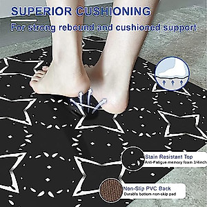 Soft Anti Fatigue Mat for Kitchen Floor, Non Slip Cushioned Kitchen Rugs Sets, Waterproof Washable Memory Foam Standing Desk Mat Runner, Comfort Cushion for Sink Laundry Room Home 17.3"x29.5"(1 PC)