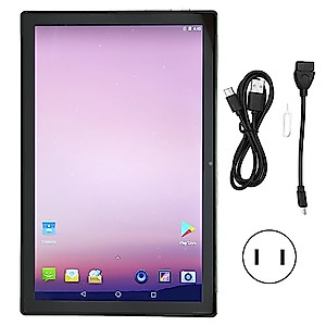 HEEPDD 10.1 Inch Tablet, Calling Tablet 2.4 5GWiFi Dual Band 8 Core CPU 100‑240V Black for Android11 for Office (US Plug)