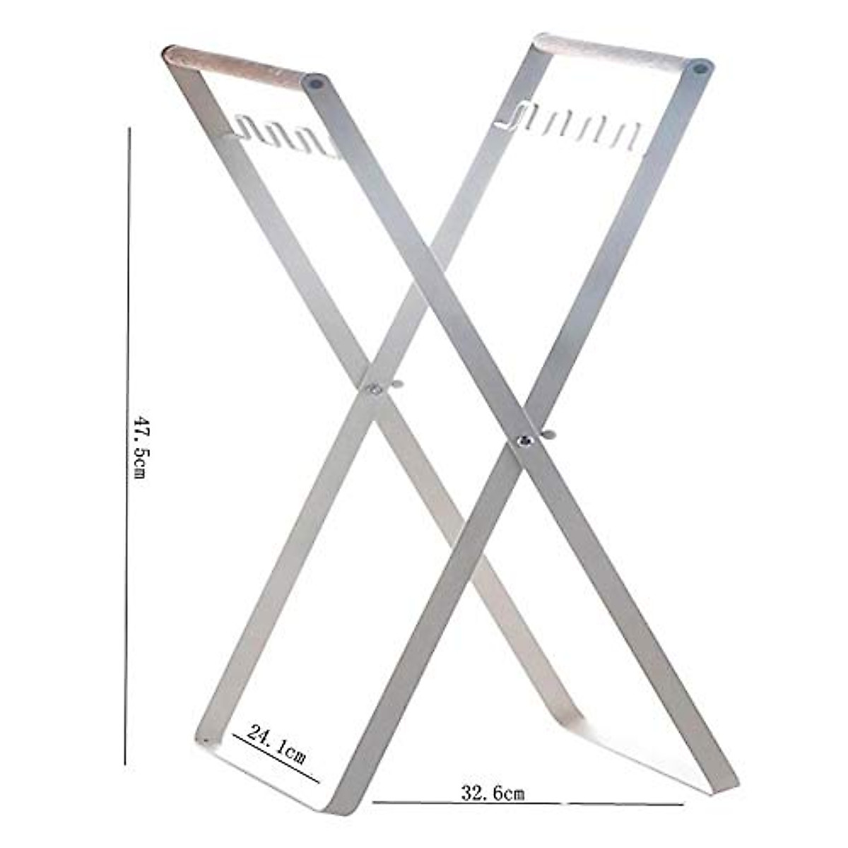 Kuinayouyi X-Type Folding Trash Stand Can Metal Trash Bag Box Holder Garbage Bag Rack Home Kitchen Storage RacksTowel Rag Dry Shelf