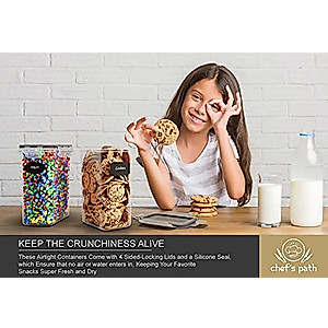 Airtight Food Storage Containers with Lids for Kitchen & Pantry Organization - Set of 12/2L Each - Kitchen Must Haves for Flour, Sugar & Dry Food Storage - BPA Free Plastic Canisters with Accessories