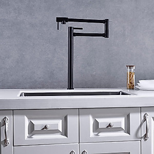 Kitchen Sink Pot Filler Faucets, Double Swing Deck Mount