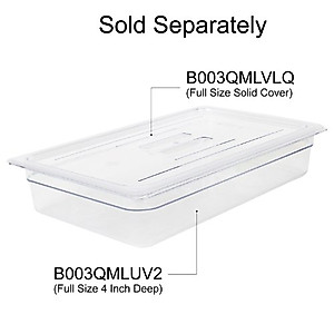 Excellante Full Size 4-Inch Deep Polycarbonate Food Pan