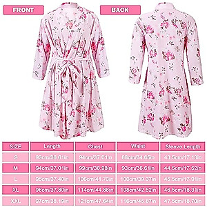 Mepase 5 Pcs Mommy and Me Robe Swaddle Headband Cap Set Including Maternity Robe Baby Swaddle Blanket Headband Hat for Mom and Baby (X-Large)