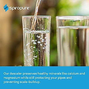 SpiroPure 10x4.5 Hard Water Filter, Salt Free Water Softener & Anti-Scale Filter for Shower, Sink, & Whole House, Scale Inhibitor, Descaling Cartridge, Descaler Filter