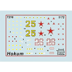 Zvezda 500787216 500787216-1:72 Russian Attack Helicopter Hokum Plastic Construction Kit Model Kit Assembly for Beginners Detailed Olive