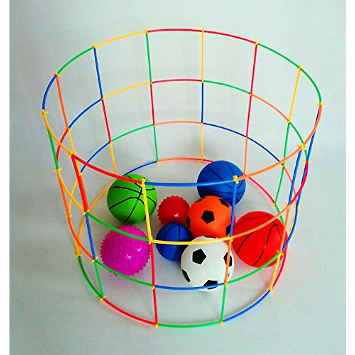 RAINBOW TOYFROG Building Straws and Connectors - STEM Blocks Construction Toys for Boys & Girls - 300 Pcs Straw Building Set - Engineering Connector Blocks for Kids