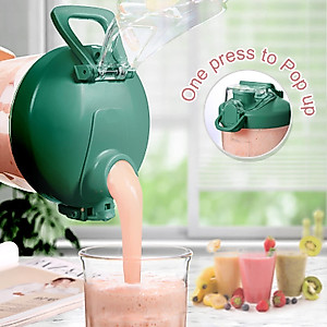 SHUNSHI Portable Blender 20 Oz, Personal Size Blender for Shakes and Smoothies with 6 Blades, Mini Small Smoothie Blender Bottles for Kitchen, Home, Travel, Sports (Green)