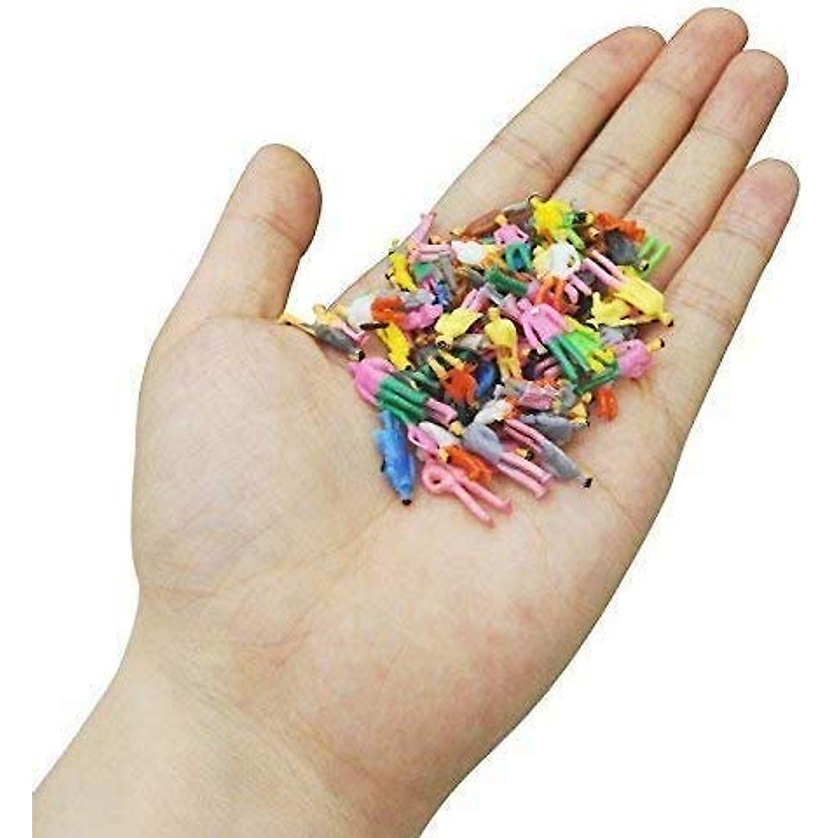 N/C 100 Pcs 1:100 HO Scale Models People Set, Hsxxf Tiny People Model People Hand Painted Figures DIY Resin Colorful Painted Mixed Seated Sitting Pose (1:100)