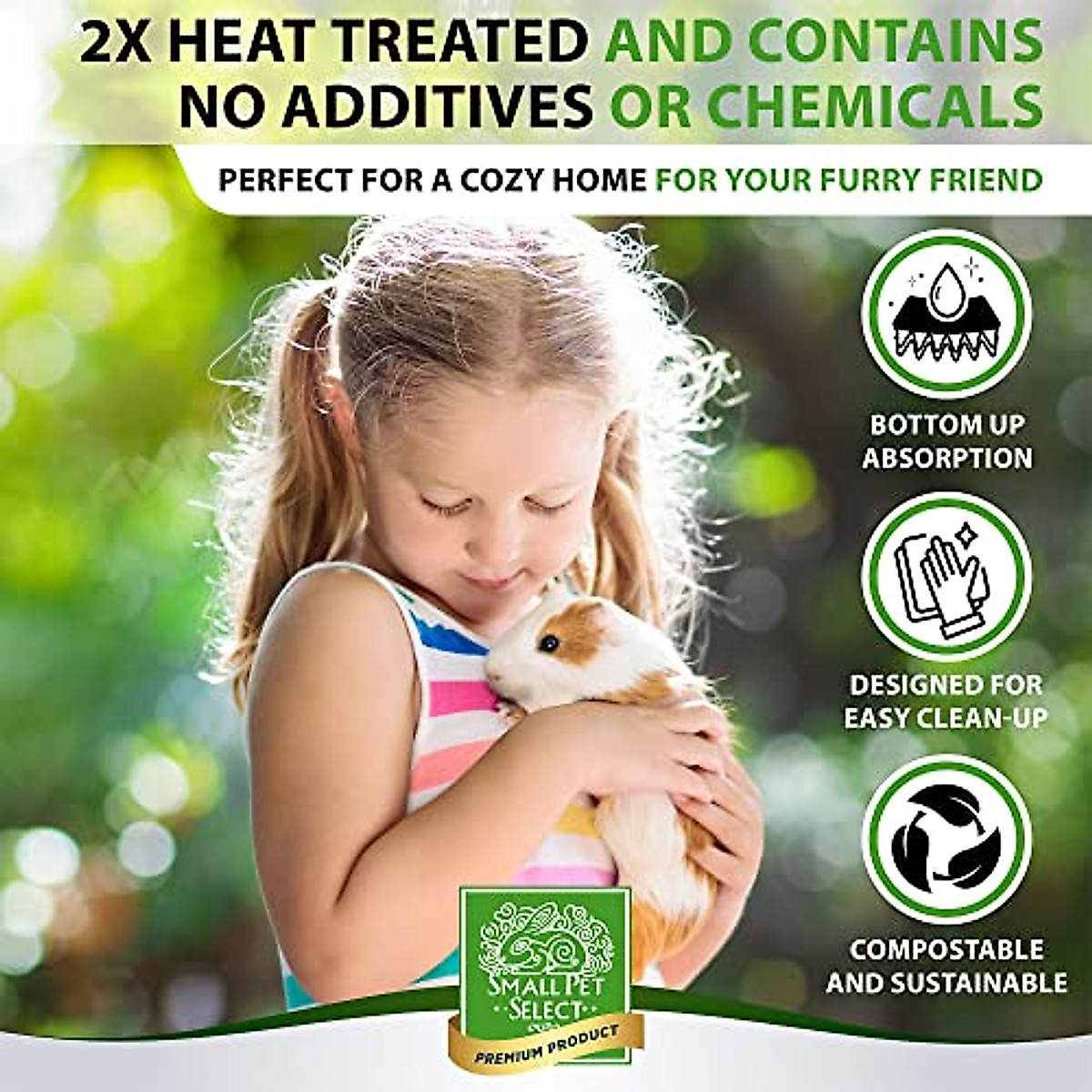 Small Pet Select 100% Natural Corn Cob Bedding for Pets Small Animal & Bird Cage Litter Safe for Hamsters, Guinea Pigs & More -12lb