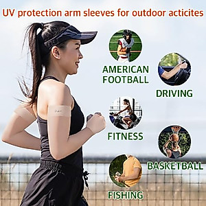 Nutriadvisor Dalot Skin color Natural Sun Protection Arm Sleeves for Women Men (Right Hand Glove)