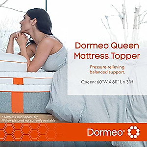 Dormeo Mattress Topper Queen - Relieving Octaspring Technology Mattress Topper - Queen Bed Toppers, Cooling Mattress Topper - 3 inch Mattress Topper Queen - Queen Size Mattress Toppers