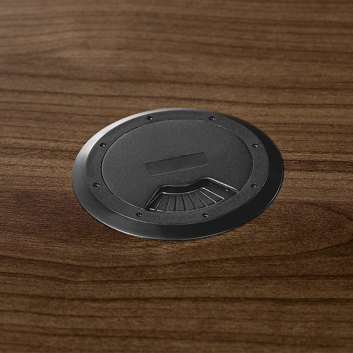 Lorell Essentials Desk, Walnut Laminate