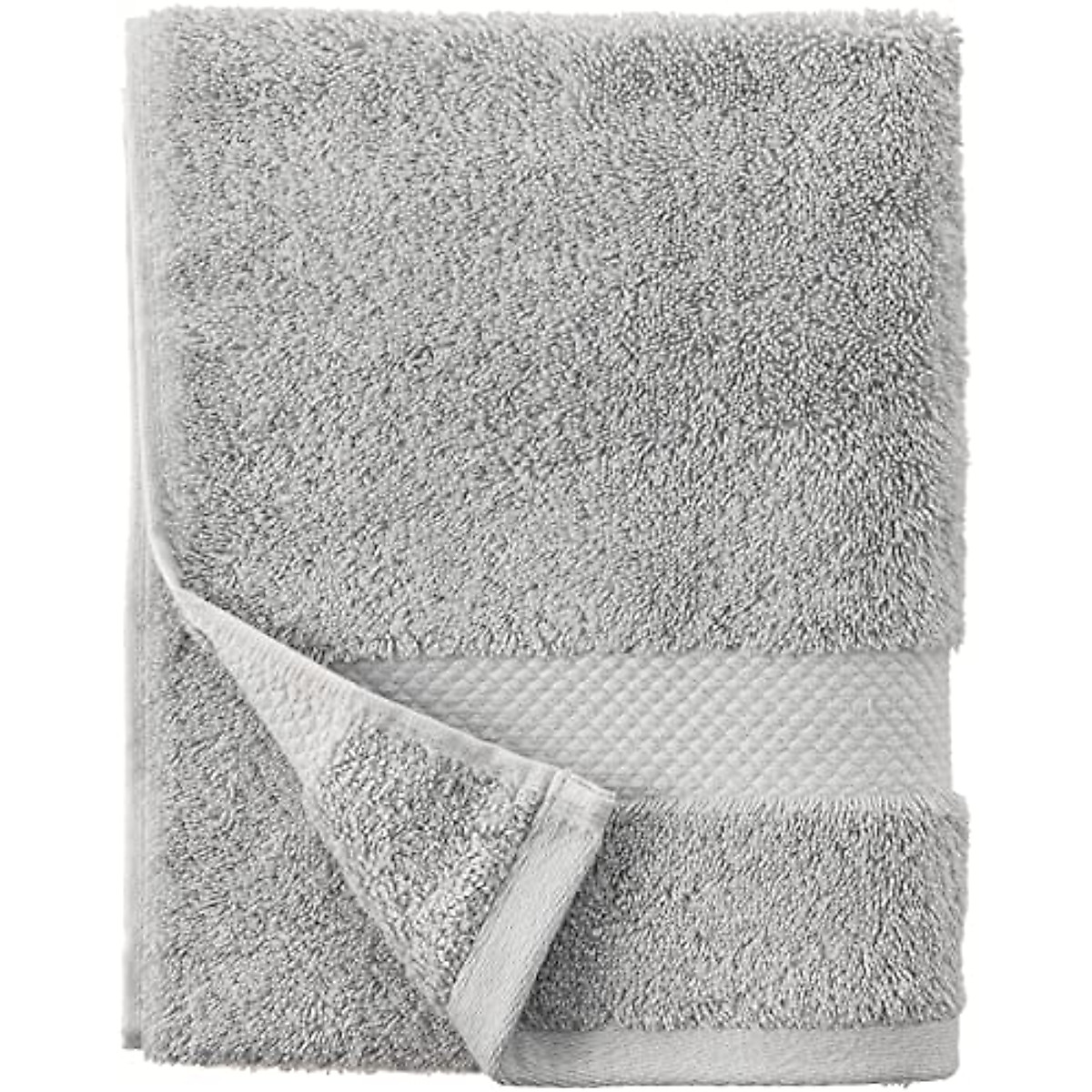 Amazon Aware 100% Organic Cotton Plush Bath Towels - Bath Towels, 4-Pack, Light Gray