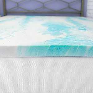 BioPEDIC 2" Gel Swirl Memory Foam True to Size Mattress Topper, Full