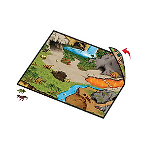 Neat-Oh! Dinosaur Prehistoric World 2-Sided Playmat w/2 dinosaurs
