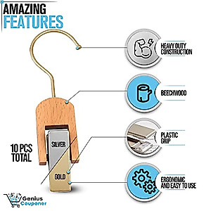 Home Organizer Clip Hanger Hook – 10Pcs Set Single Hanger Hooks – Multifunctional Space Saving Hanger Organizer for Hats, Scarves, Clothes, Shower, Kitchen Use