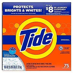 Tide Original HE Turbo Powder Laundry Detergent, 95 Oz (Packaging May Vary)