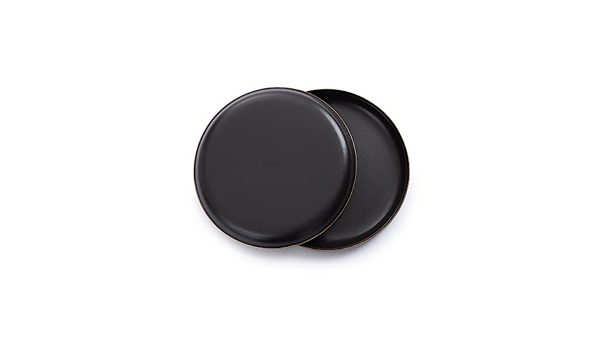 Barebones Enamel Deep Plates - Durable Camping Set, Charcoal