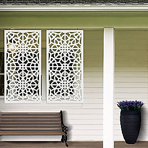 Barrette Outdoor Living 73030569 Fretwork Decorative Screen Panel, White