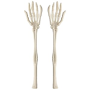 Amscan Boneyard Serving Skeleton Hands | Food Table Decorations for Halloween Party | Haunted House Cemetery, Salad Tongs