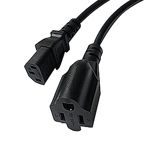 4 Pack C14 to C13+NEMA 5-15R Y Splitter Power Plug Cord