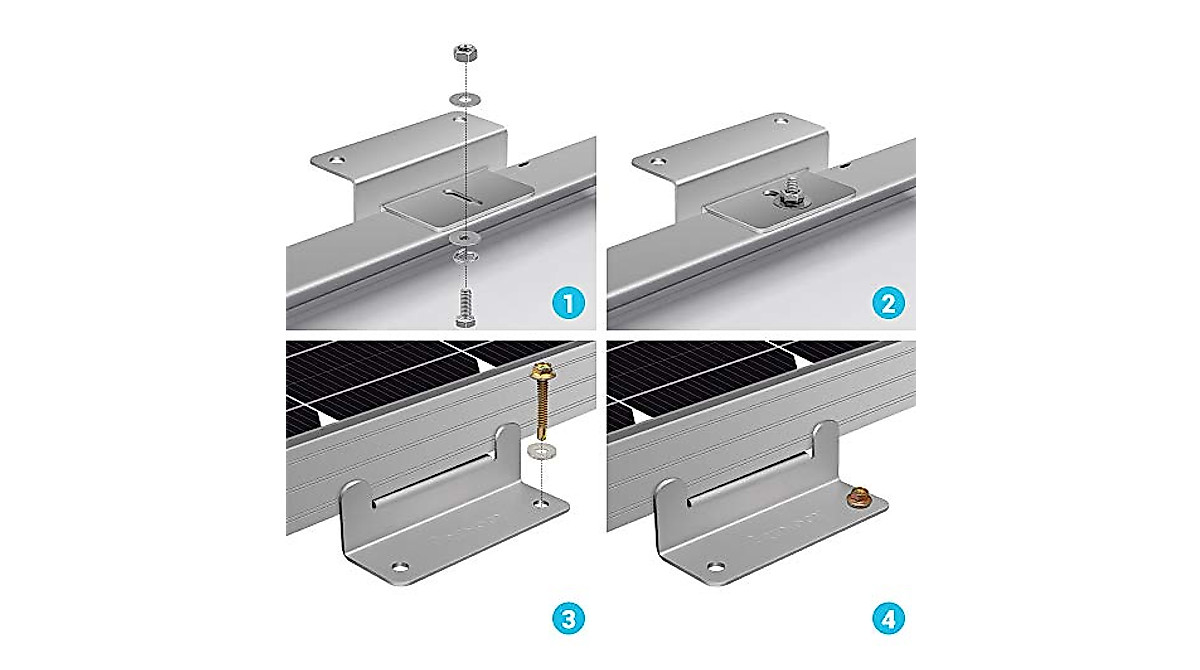 Renogy Solar Panel Z Brackets for Easy Installation