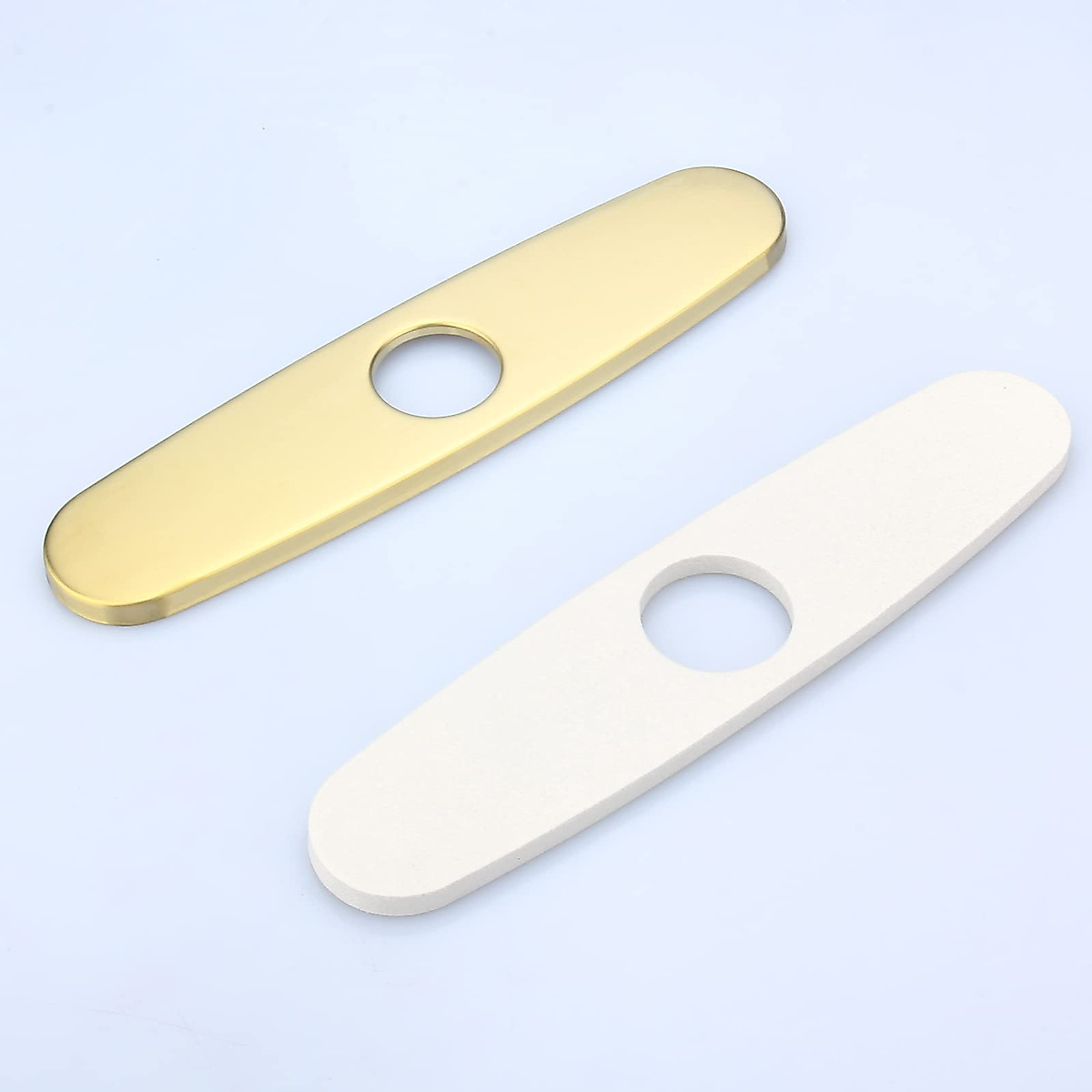 Kohonby Hole Cover Deck Plate Escutcheon 10 Inch for Bathroom or Kitchen Sink Faucet Single Hole Stainless Steel Brushed Gold Faucet Deck Plate
