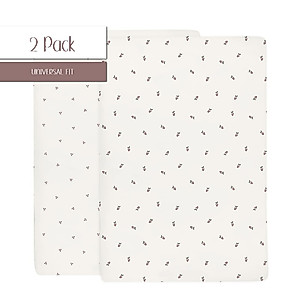 Ely's & Co. Patent Pending Waterproof Crib Sheet | Toddler Sheet Set - 2 Pack Berry and Cluster Dot (Lavender)