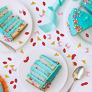 Bachelorette Party Confetti Glitter, Bra Panties Lip Table Confetti, Bridal Shower Wedding, Women Girls Birthday Paper Scatter, Hen Party Table Decorations Confetti, 120pcs