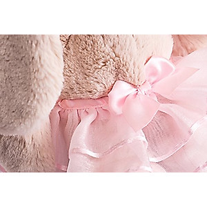DILLY DUDU Ballerina/Ballet Bunny Plush Toy Stuffed Animal Rabbit Doll 10-inch(Pink)